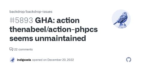 Gha Action Thenabeelaction Phpcs Seems Unmaintained · Issue 5893