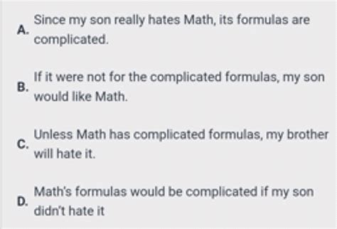 Solved Since My Son Really Hates Math Its Formulas Are A Complicated If It Were Not For The