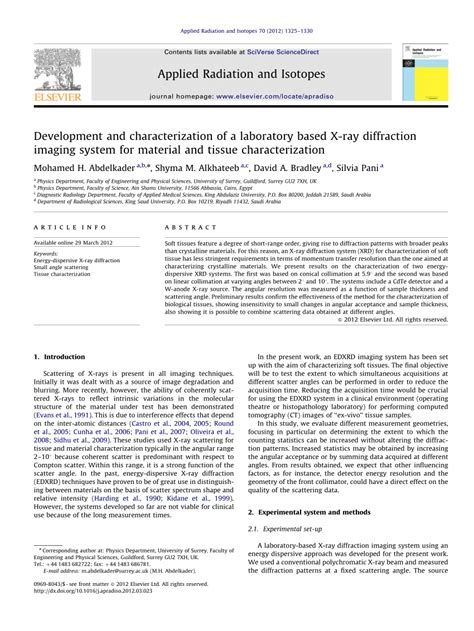Pdf Development And Characterization Of A Laboratory Based X Ray