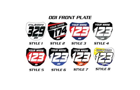 Custom Odi Dh E Bike Front Plate Graphics Full Custom Number Plates