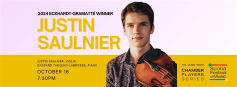 2024 Eckhardt Gramatté Winner Violinist Justin Saulnier The Music
