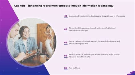 Agenda Enhancing Recruitment Process Through Information Technology Ppt Ideas Example