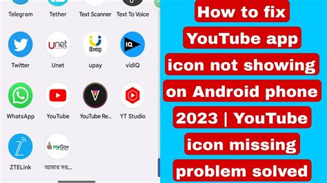 How To Fix Youtube App Icon Not Showing On Android Phone Youtube Icon