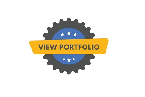 View Portfolio Text Button View Portfolio Sign Icon Label Sticker Web Buttons 15374806 Vector