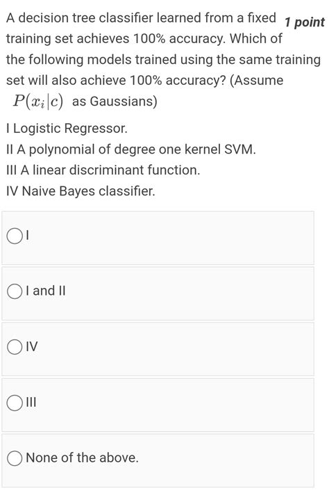 Solved A Decision Tree Classifier Learned From A Fixed Chegg