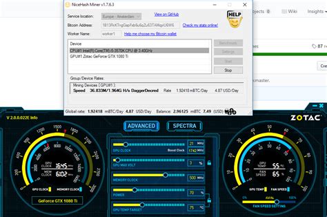Настройка Claymore Miner Nicehash NVIDIA TI