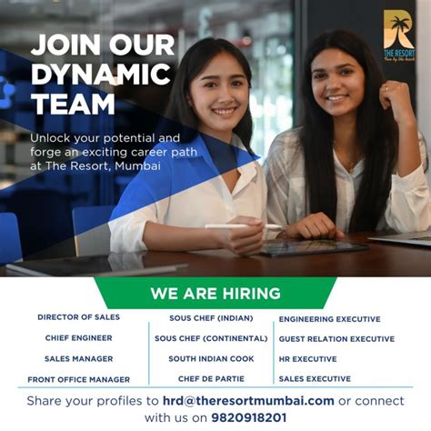 The Resort K Raheja Corp Pvt Ltd On Linkedin Hiringalert Hiringnow Salesjob Kitchenjobs
