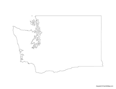 Free Printable State Maps Of Washington Free Usa Maps