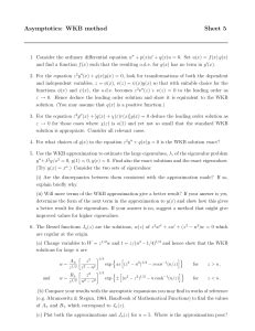 Perturbation Theory And The WKB Method
