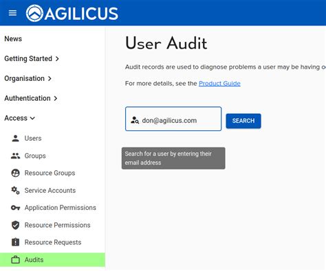 Diagnosing User Issues With Audits Agilicus