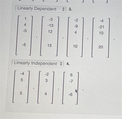 solved 4 points use determinants to determine whether each