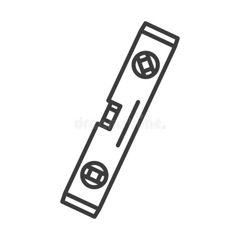 Bubble Or Spirit Level Tool Isolated Outline Icon Stock Vector Illustration Of Plastic