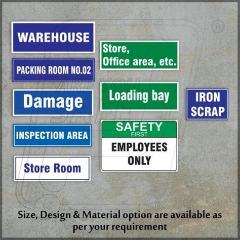 Uv Or Vinyl Print Foam Sheetacp And Acrylic Signages For Warehouse At Rs