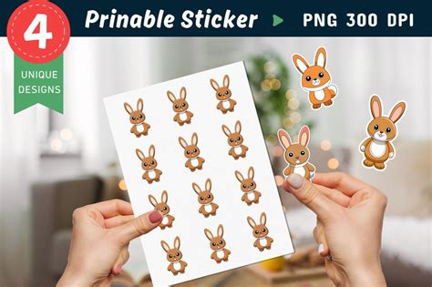 Easter Bunny Sticker Easter Sticker Graphic By Regulrcrative