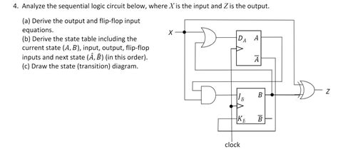 solved 4 analyze the sequential logic circuit below where
