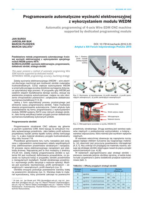 Pdf Automatic Programming Of 4 Axis Wire Edm Cnc Machine Supported By Dedicated Programming Module