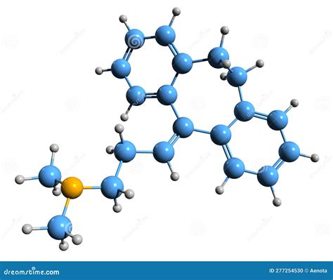 3d Image Of Amitriptyline Skeletal Formula Stock Illustration Illustration Of Stuff Blurred