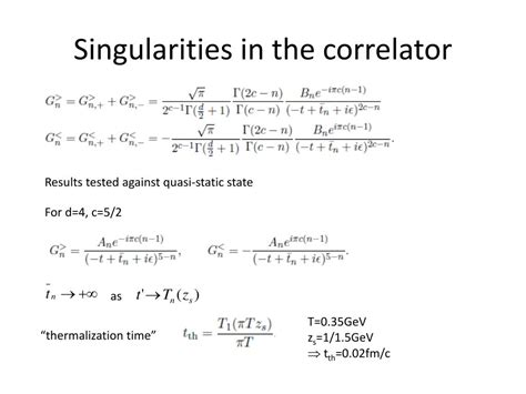 Ppt Evolution Of Singularities In Thermalization Of Strongly Coupled Gauge Theory Powerpoint