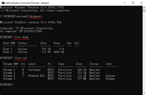Diskpart List Volume