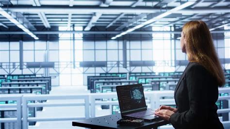 Computer Scientist In Data Center Using Artificial Intelligence