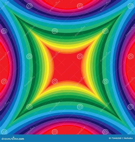 Colorful Pattern Of Concave Rectangle Visual Volume Effect Stock Vector Illustration Of