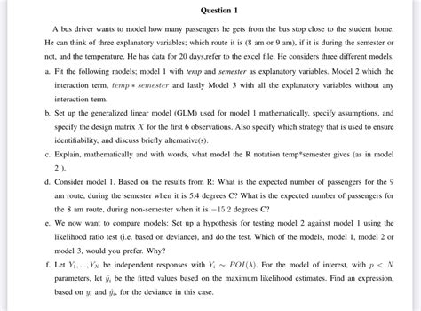 solved question 1 a bus driver wants to model how many passengers he