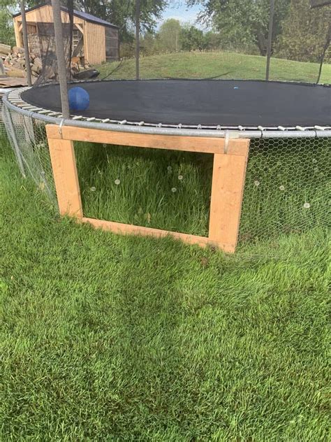 DIY Trampoline Chicken Coop