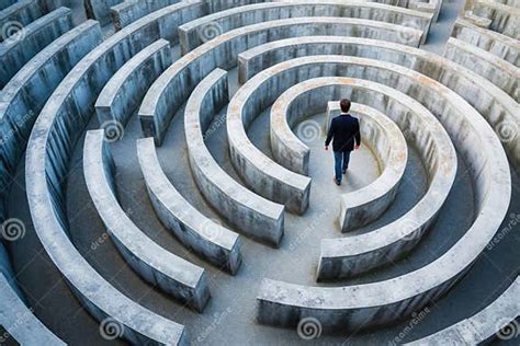 Person Navigating a Maze or Labyrinth, Symbolizing Problem-solving and ...