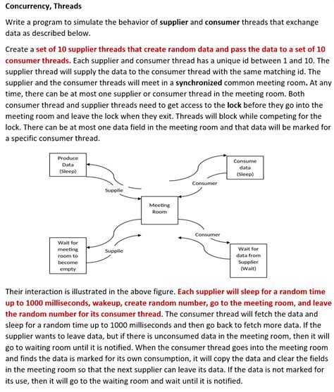 Solved Concurrency Threads Write A Program To Simulate The