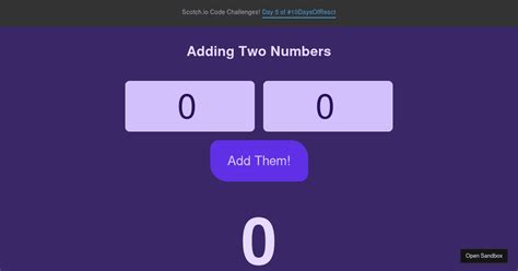 Challenge 5 Calculator Adder Starter Codesandbox