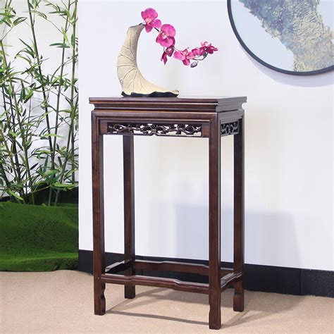 实木花架中式置物架客厅落地式阳台多层木质鱼缸架奇石桌花盆架 虎窝淘