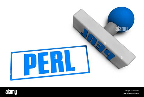 Perl Stamp Or Chop On Paper Concept In D Stock Photo Alamy