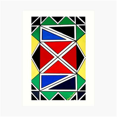 Ndebele Colours Art Print For Sale By Pilanehimself Redbubble