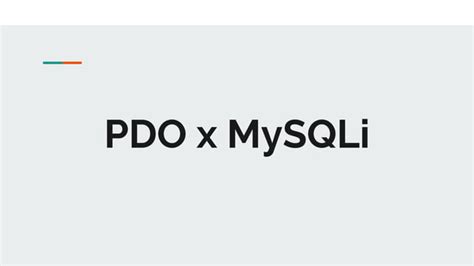 Php And Mysql Pdo X Mysqli Pdf Databases Computer Software And