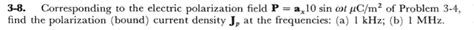 Solved 3 8 Corresponding To The Electric Polarization Field