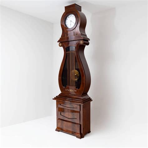 Empire Mahogany Grandfather Clock Early 19th Century For Sale At