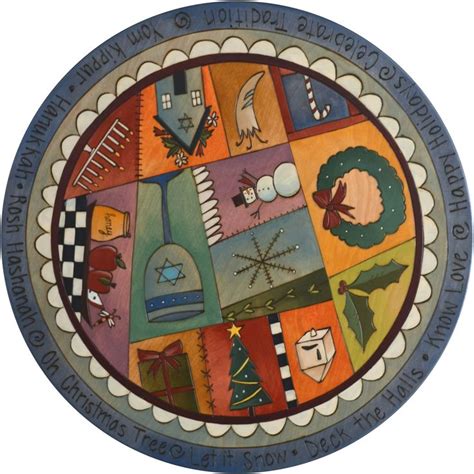 Lazy Susan Art Pole Lazy Susan Christmas Crazy Quilt
