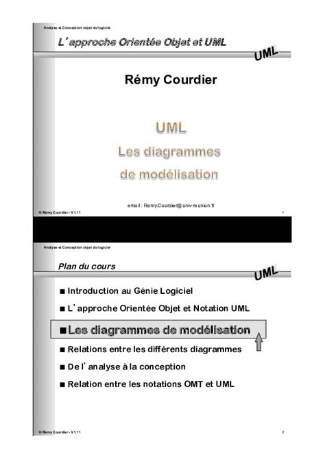 cours uml sur les diagrammes de modélisation coursinfopdf