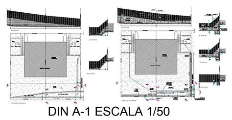 Plan And Sectional Detail Of Structural Block Layout File In Dwg Format Cadbull