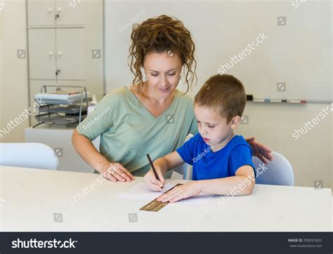 Teacher Woman Learn Use Ruler Prebabeer Stock Photo 709037620 Shutterstock