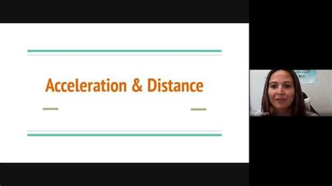 Acceleration With Distance Video By PhysicsWithMsNigro TPT
