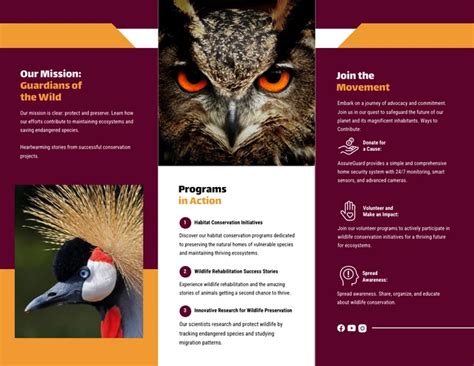 Wildlife Protection Brochure Template Venngage