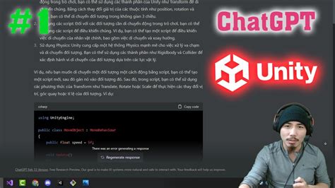 Review Chatgpt Ai Và Unity E1 Youtube