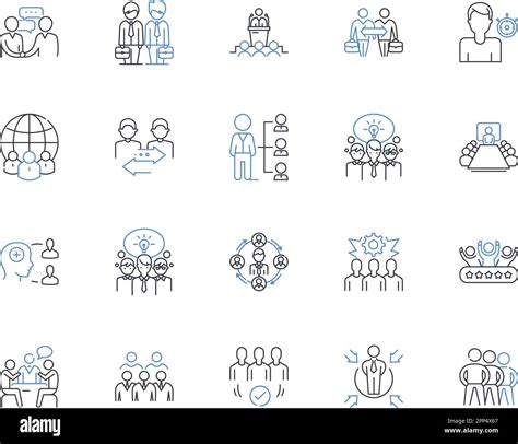 Legal Department Line Icons Collection Litigation Compliance Contracts Arbitration Counsel