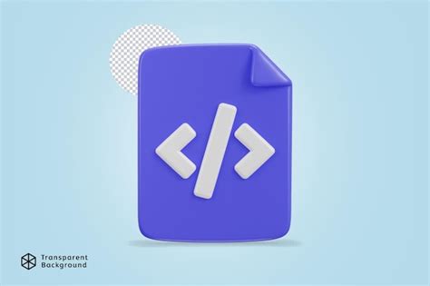 premium psd 3d web page and programming code icon illustration