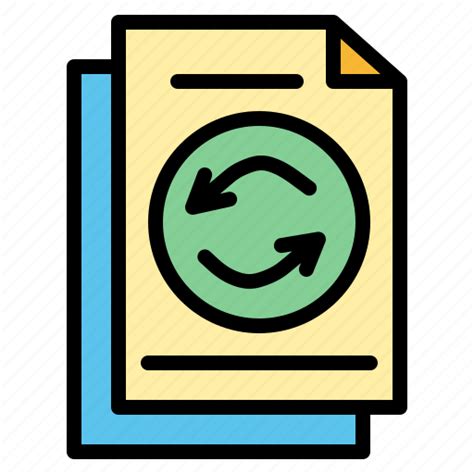 Backup File Synchronisation Sync Document Icon Download On Iconfinder