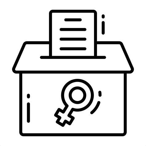 Voting Box With Feminine Symbol Vector Design Of Feminism Voting 23063799 Vector Art At Vecteezy
