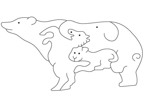 Трафарет Медведица для выпиливания и вырезания | Scroll saw patterns ...