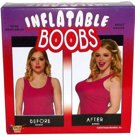 Inflatable Boobs W Pump Funny Gag T Giggle Novelties