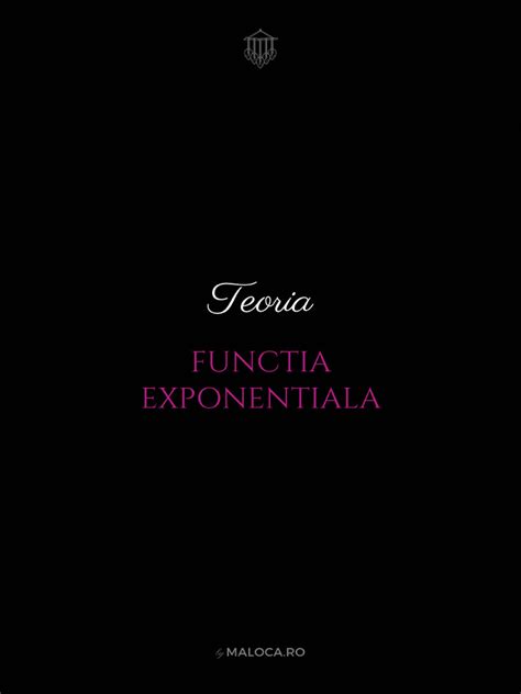 Teoria Functia Exponentiala Pdf